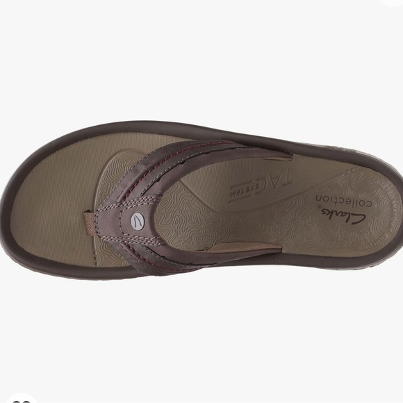 Clarks | Shoes | Clarks Mens Wesley Post Flip Flop Sandal Brown M New ...